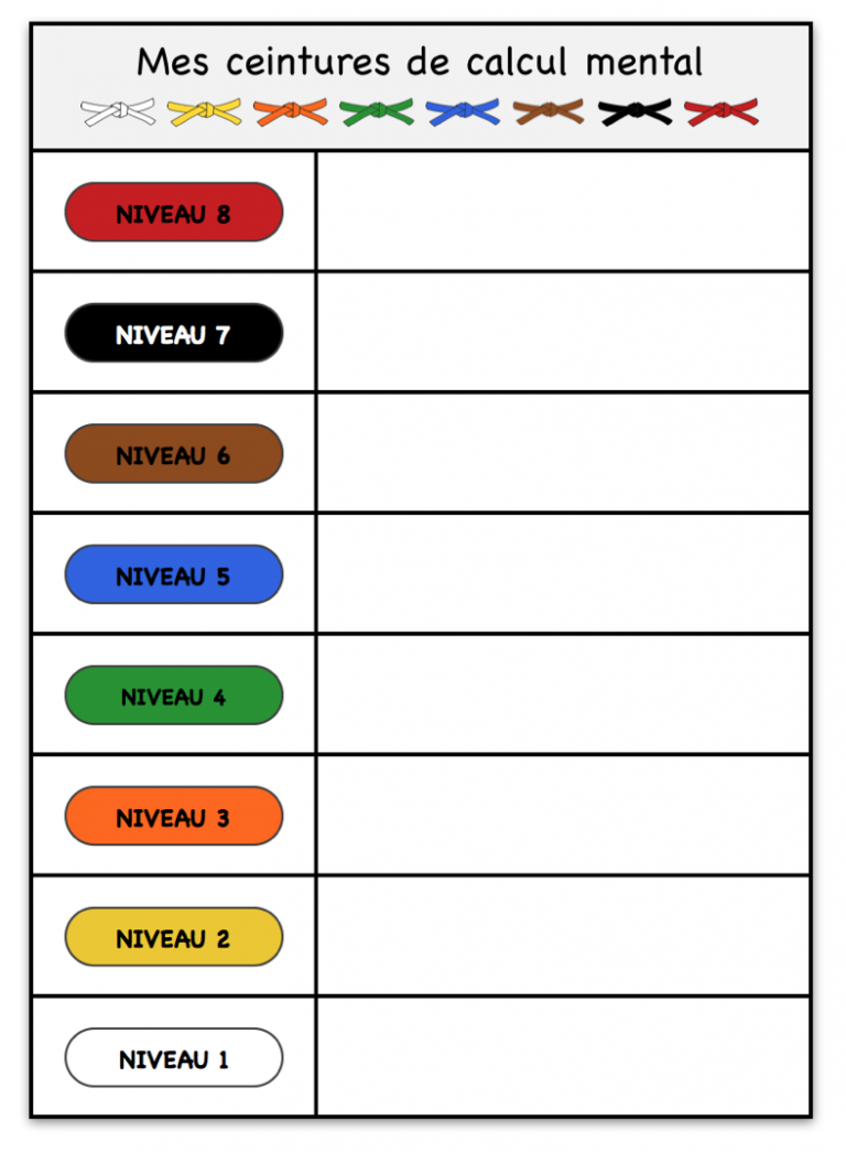 Carnets de calcul mental CE1-CE2 avec ceintures – leblogducancre.com