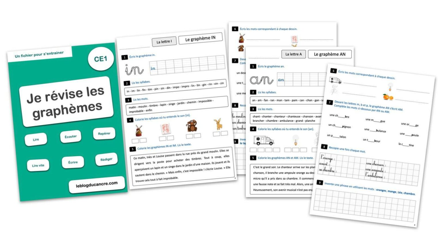 Les graphèmes CE1 – leblogducancre.com