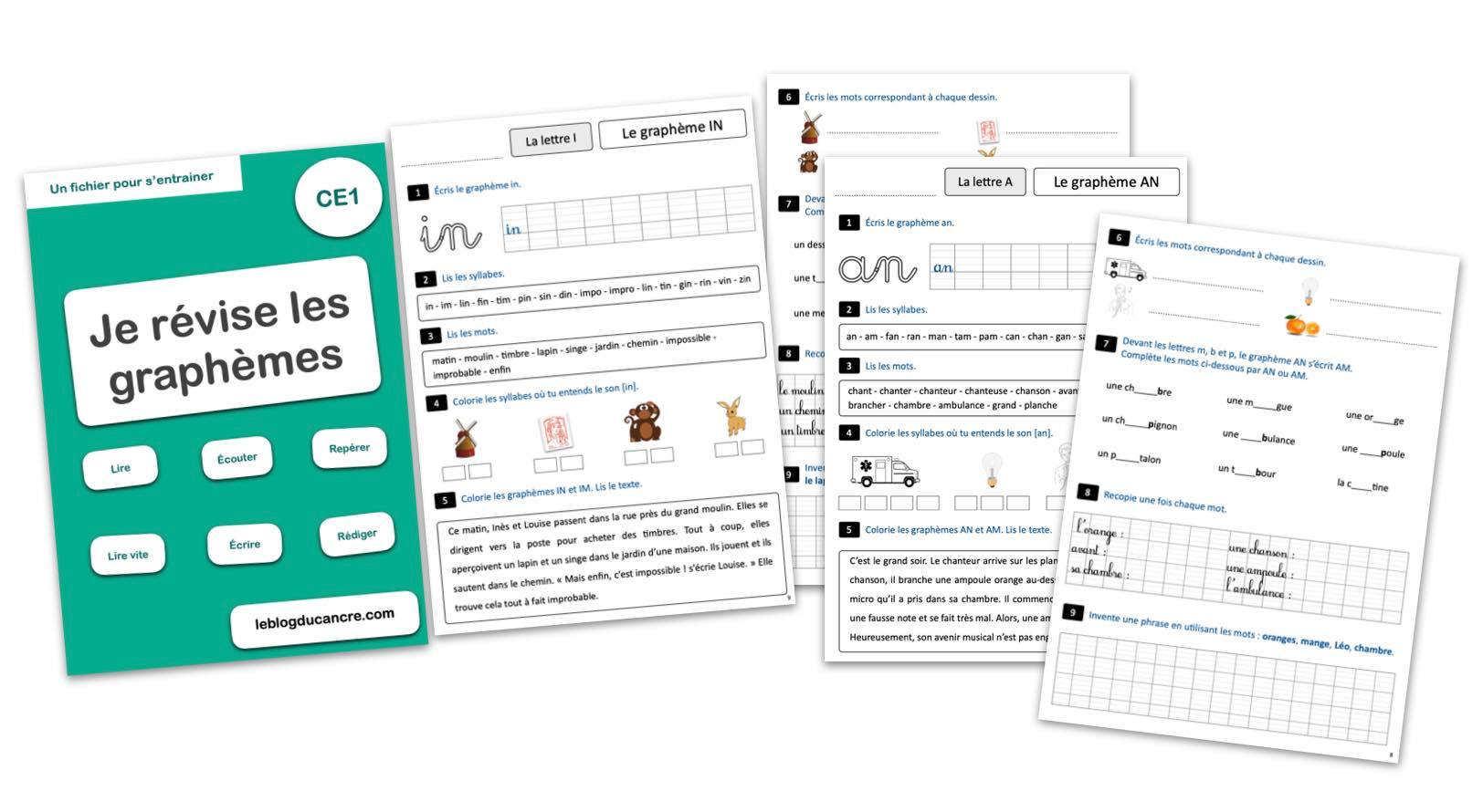 Les graphèmes CE1 – leblogducancre.com